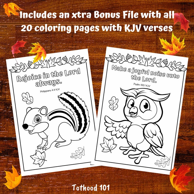 20 Fall Bible Verse Coloring Pages, Preschool Coloring, Bible Verse ...