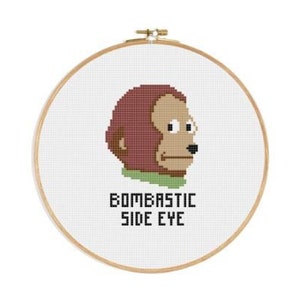 Bombastic Side Eye Cross Stitch Pattern - Digital PDF Download - Side ...