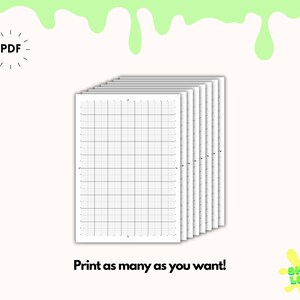 Printable Graph Paper (70x100) - PDF - Cross Stitch Blank Template - A4 ...