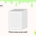 Printable Graph Paper (70x100) - PDF - Cross Stitch Blank Template - A4 ...