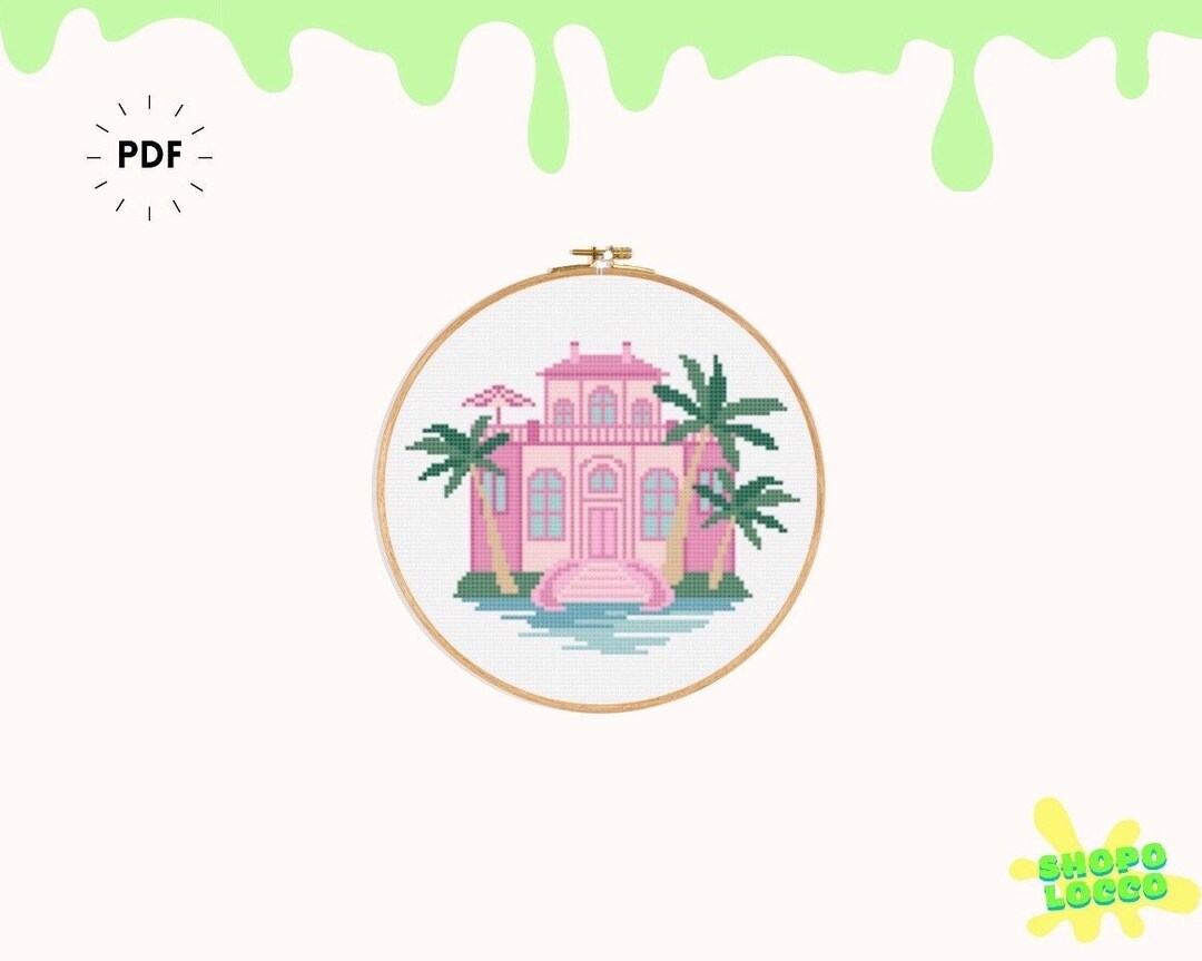 Dreamhouse Cross Stitch Pattern - Digital PDF Download - California ...