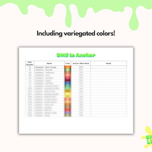 Printable DMC to Anchor - Anchor to DMC Thread Conversion Charts - PDF ...