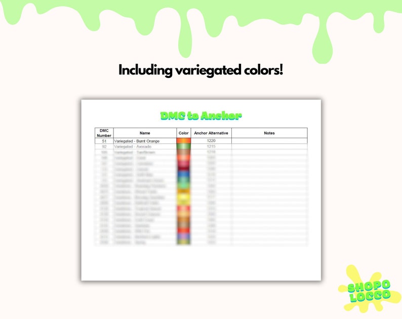 Printable DMC to Anchor - Anchor to DMC Thread Conversion Charts - PDF ...