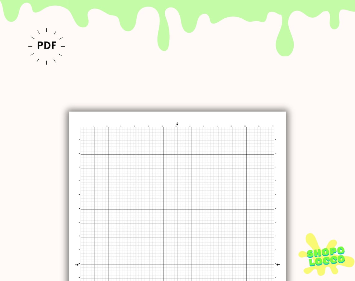 Printable Graph Paper (70x100) - PDF - Cross Stitch Blank Template - A4 ...