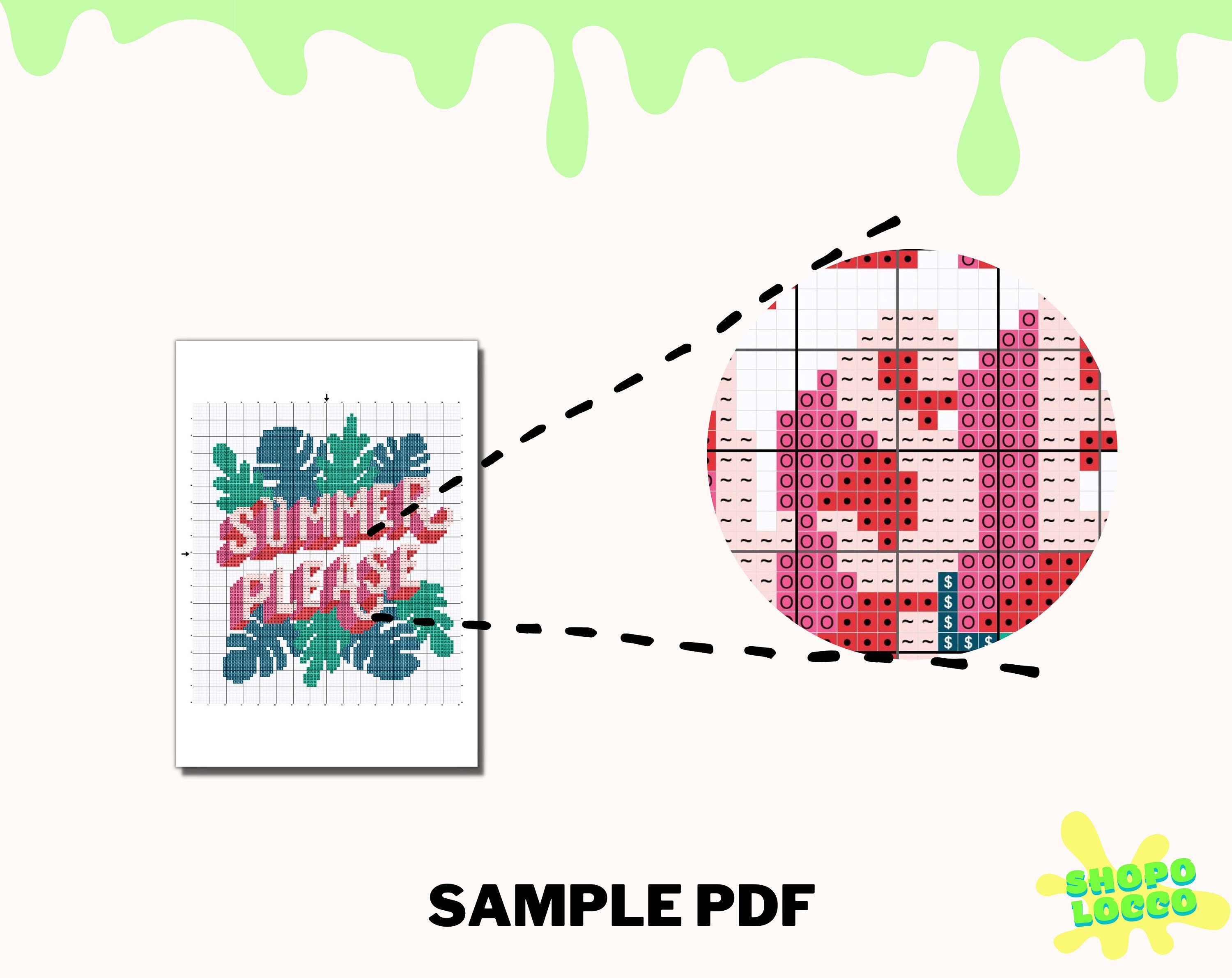Dreamhouse Cross Stitch Pattern - Digital PDF Download - California ...