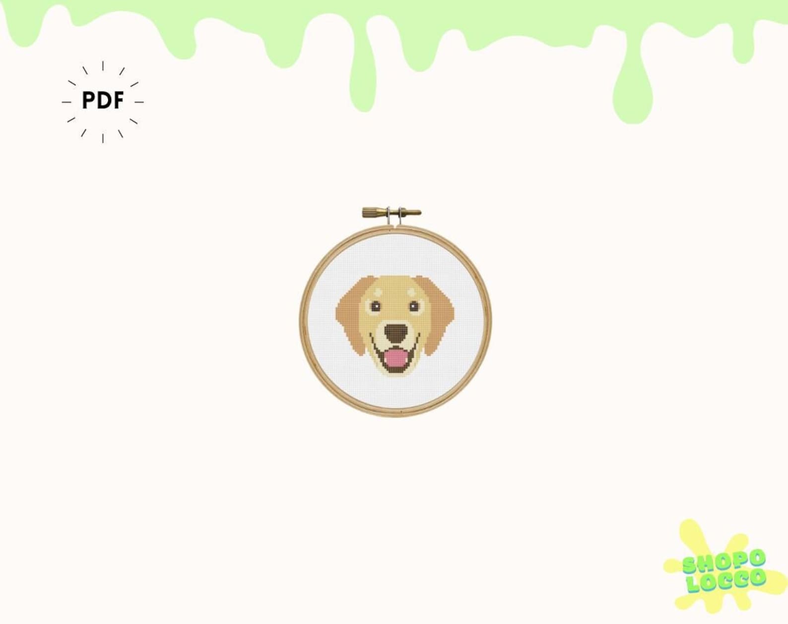 Golden Retriever Cross Stitch Pattern - PDF Pattern Download - Easy ...