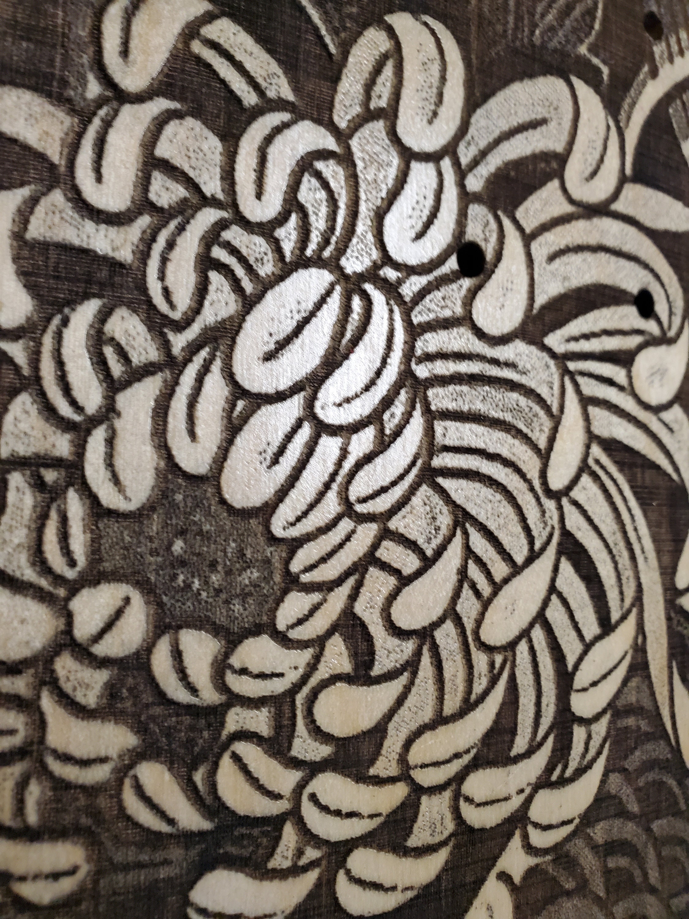 Koi Fish Skateboard Wood Decor Engraving Skateboard - Etsy