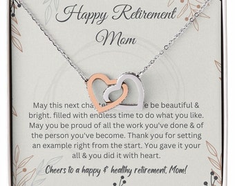 Happy Retirement Mom Necklace - Etsy