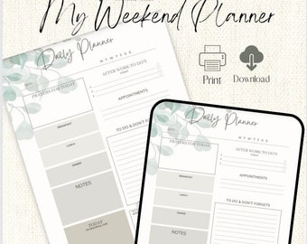 Daily Notes Digital Download Minimalist Daily Notes Printable, Daily to ...