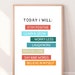 Printable Affirmations, Kids Printable, Today I Will Print, Positive ...