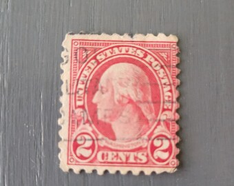 Antique Rare George Washington 2 Cent Stamp US Red 220 - Etsy