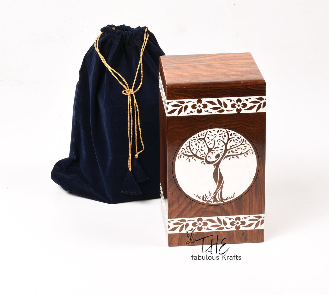 Rosewood Urn for Human Ashes Tree of Life Wooden Box - Etsy