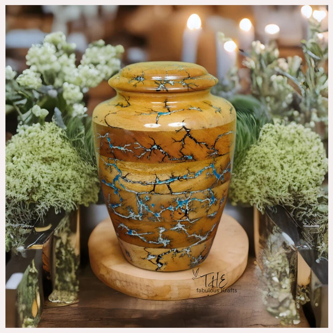 Fractal Burning Turn Wood Adult Cremation Urns Wooden Urns - Etsy