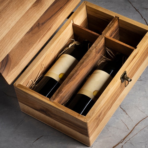 Wooden Wine Box - Etsy