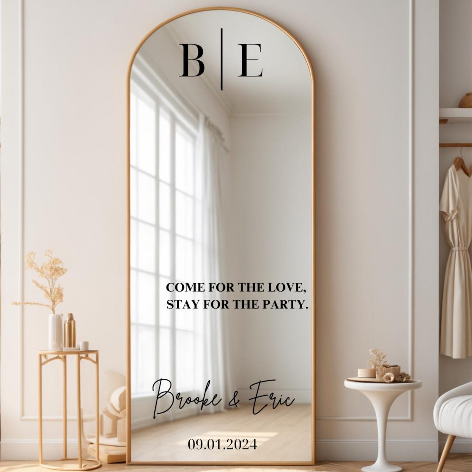 Come for the Love, Stay for the Party| Wedding Mirror Decal| Wedding ...