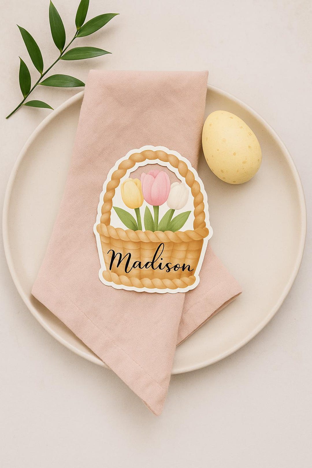 Easter Place Cards, Place Cards, Dinner Table Name Tags, Spring Place Cards, Tulips Name Cards ...