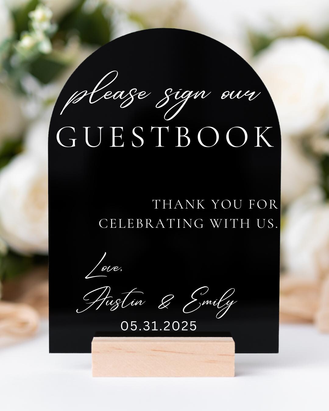 Wedding Guestbook Sign, Acrylic Wedding Sign, Custom Acrylic Wedding ...