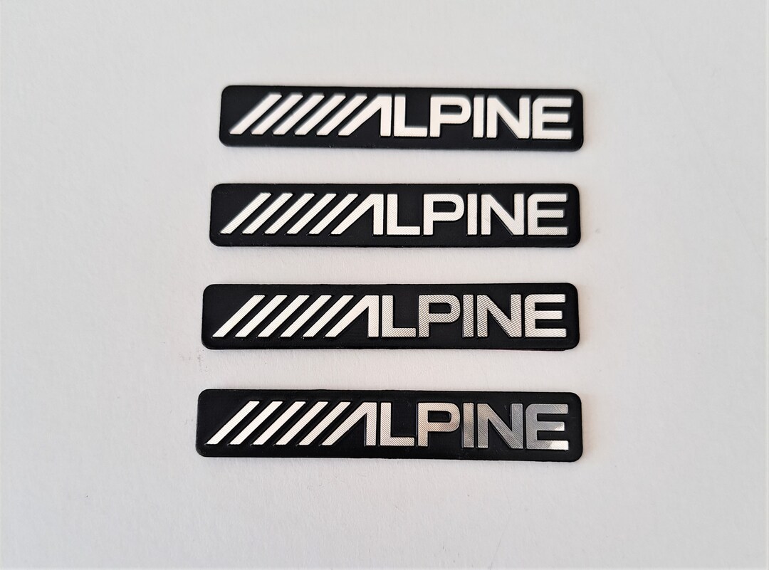 4 X Alpine Aluminium Speaker Stereo Badges - Etsy