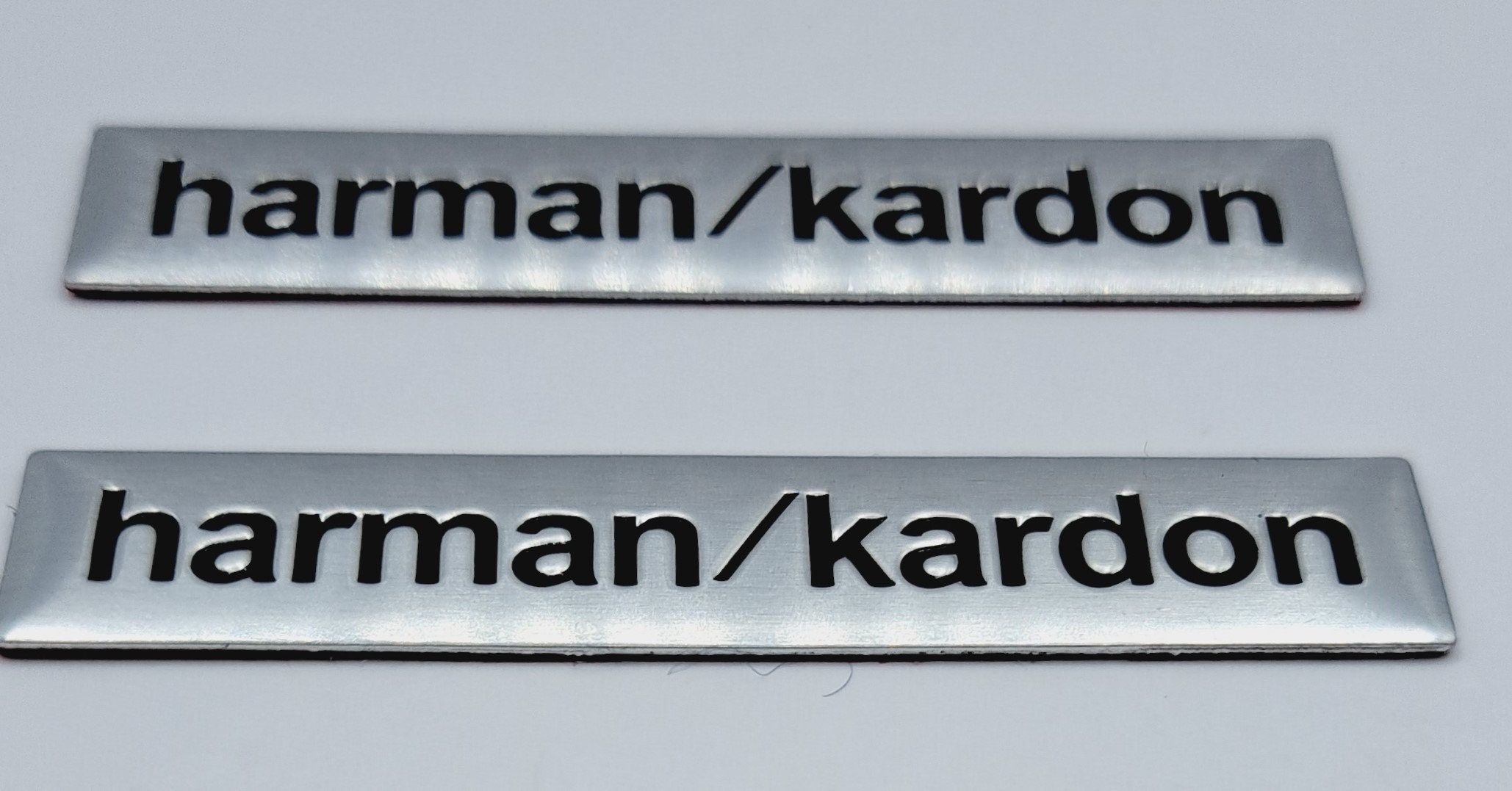 2 X Harman Kardon Brushed Aluminium Badge Sticker Emblem - Etsy