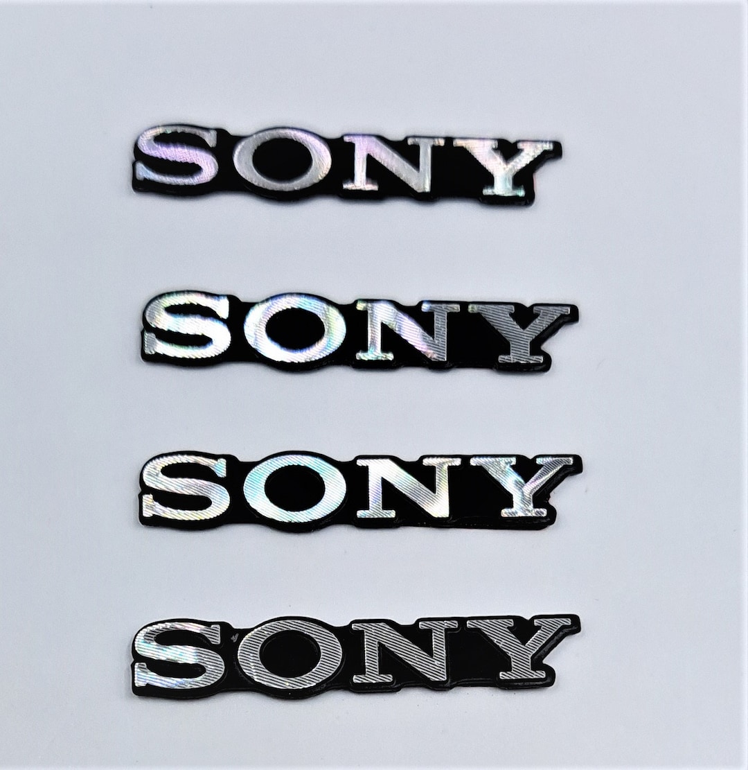 4 X SONY Speaker Sticker Emblem Brushed Aluminium 3D Badge Logo Car ...