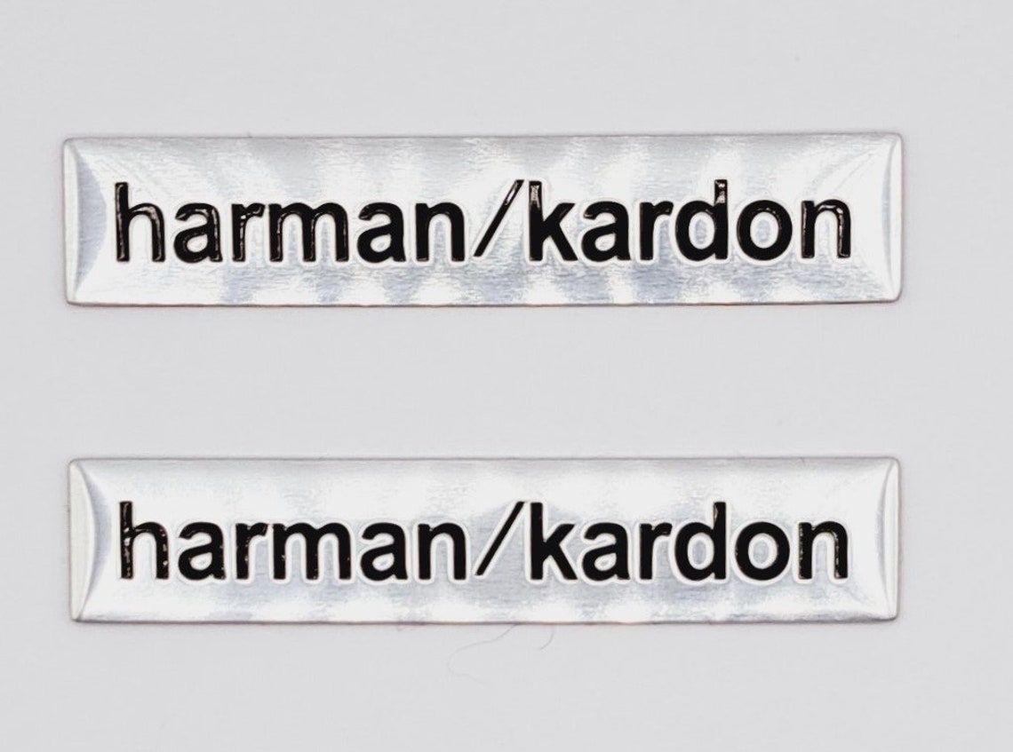 2 X Harman Kardon Brushed Aluminium Badge Sticker Emblem - Etsy