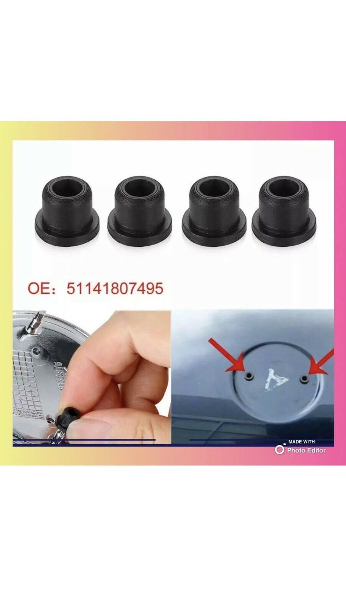 4 X BMW BONNET GROMMET'S - Etsy
