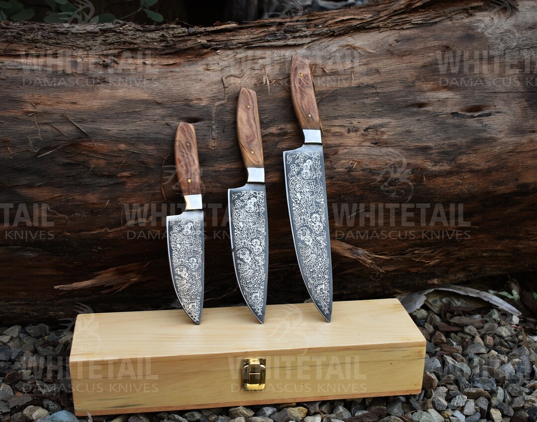 Custom Chef Knife Set, BBQ Grilling Knives, Christmas Gifts, Kitchen ...