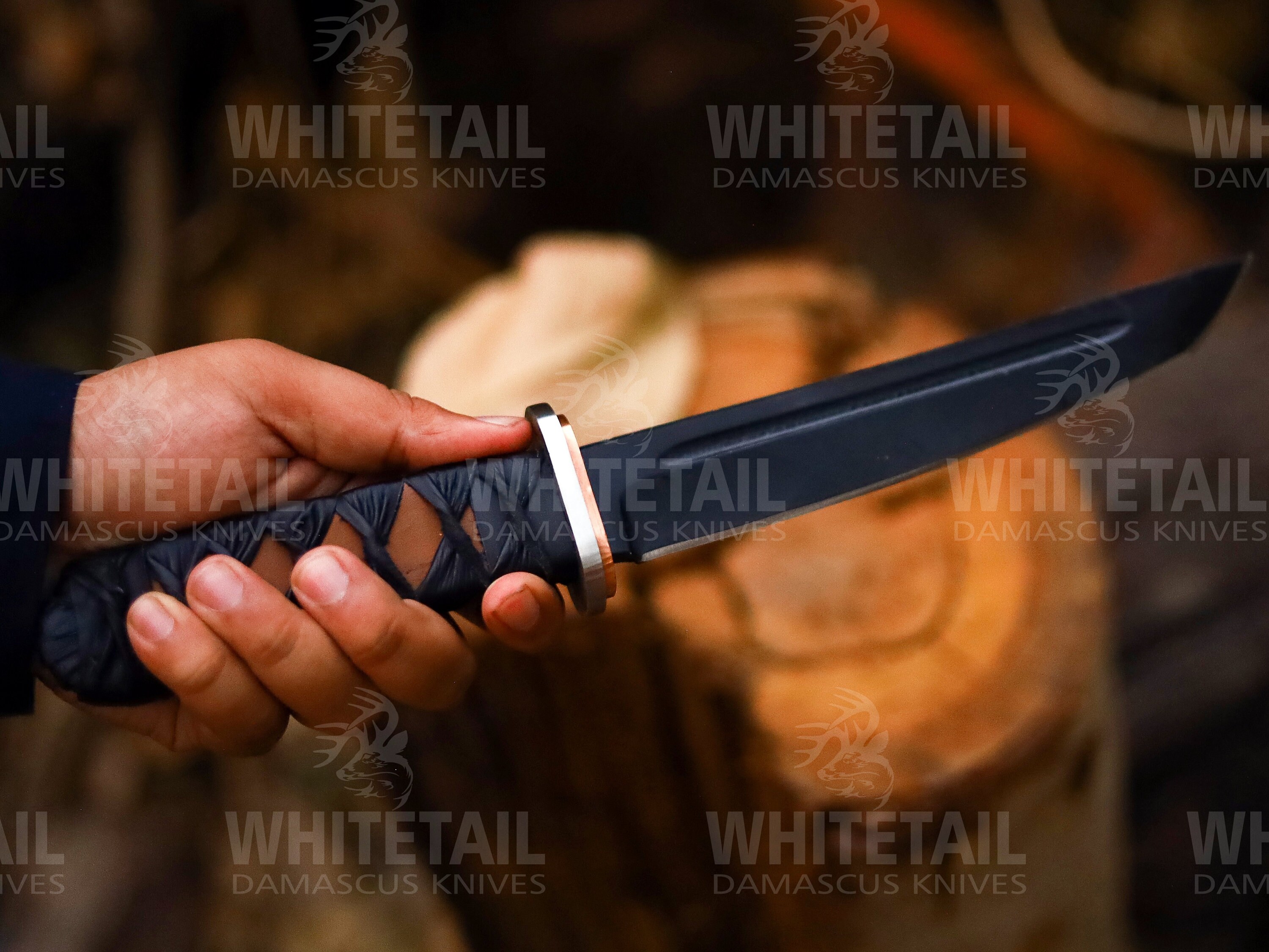 Custom Handmade Katana Knife, Tactical Tanto Blade, Full Tang, Japanese ...