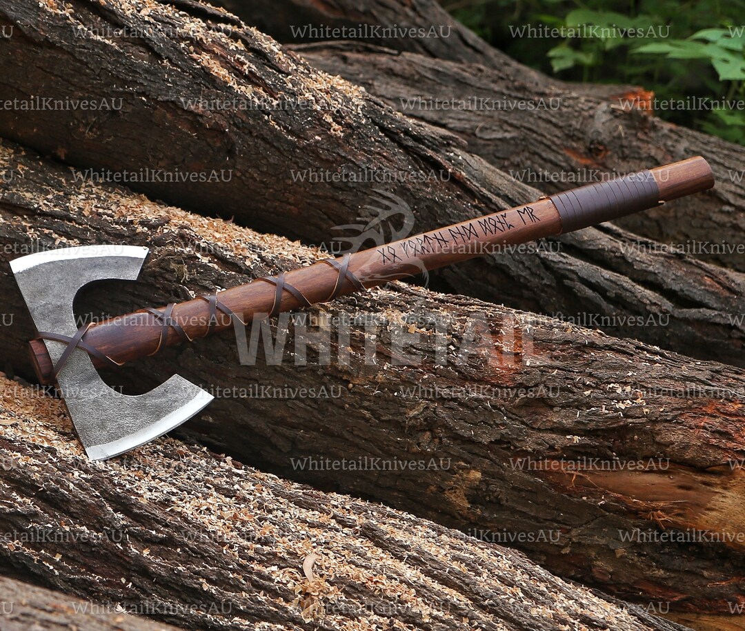 Handmade Double Headed Axe, Double Headed Axe, Camping Axe, Forged Axe ...