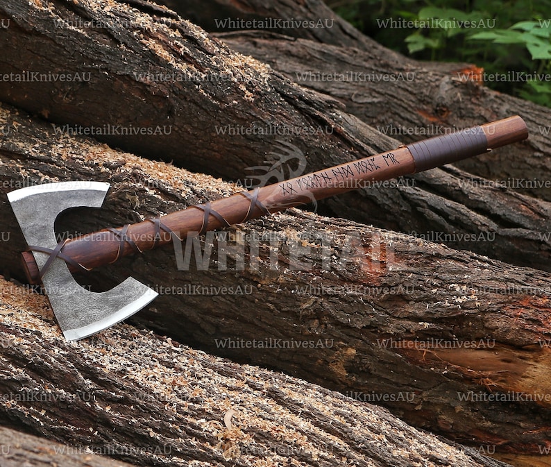 Handmade Double Headed Axe, Double Headed Axe, Camping Axe, Forged Axe, Battle Axe, Throwing Axe ...