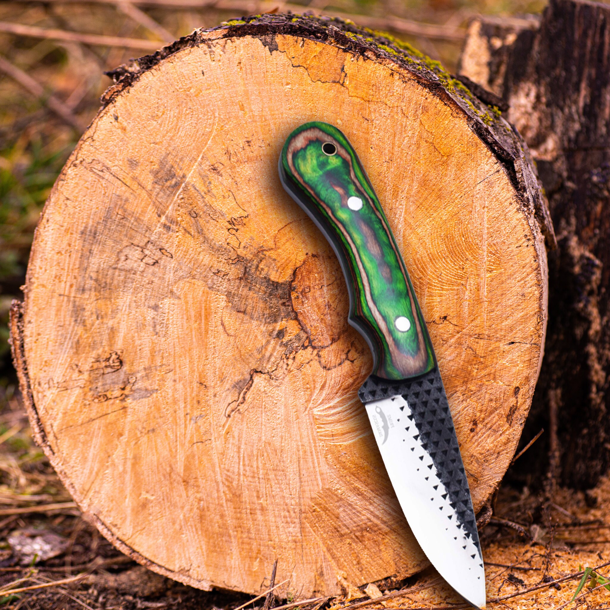 Custom Handmade Bushcraft Knife Forged Hunting Knives, Fixed Blade ...