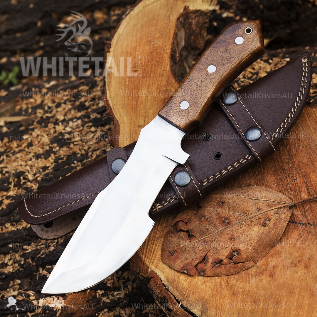 Custom Handmade Tracker Knife Hunting Knife, Camping Knife, Rose Wood ...