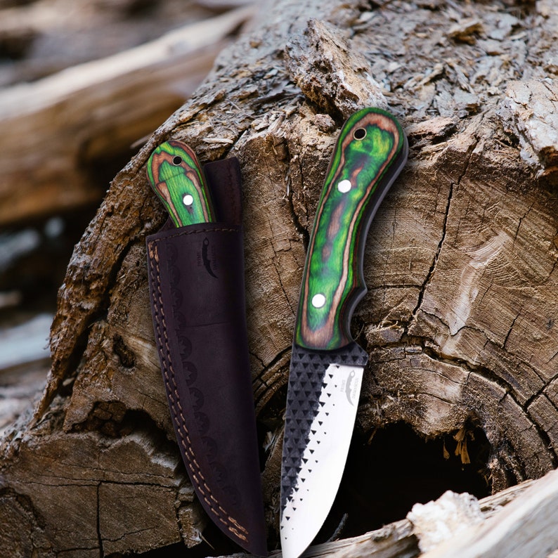 Custom Handmade Bushcraft Knife Forged Hunting Knives, Fixed Blade ...