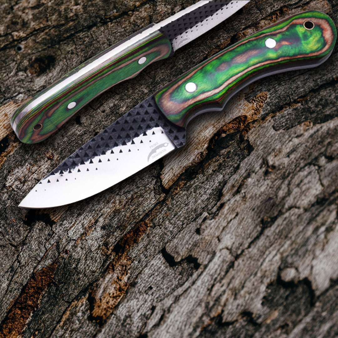 Custom Handmade Bushcraft Knife - Forged Hunting Knives, Fixed Blade ...