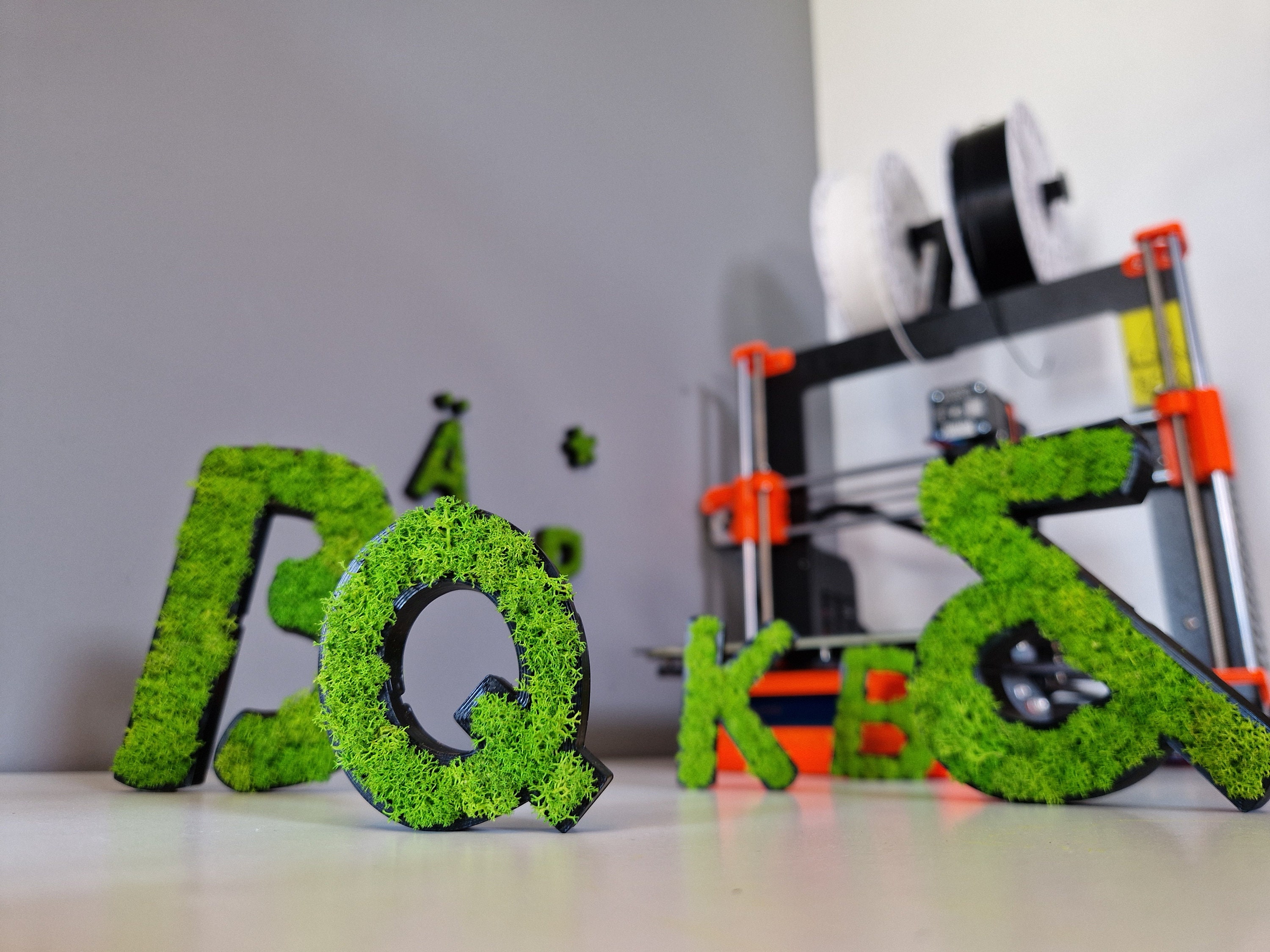 Custom 3D Printed Letters With Green Preserved Moss – Personalized ...
