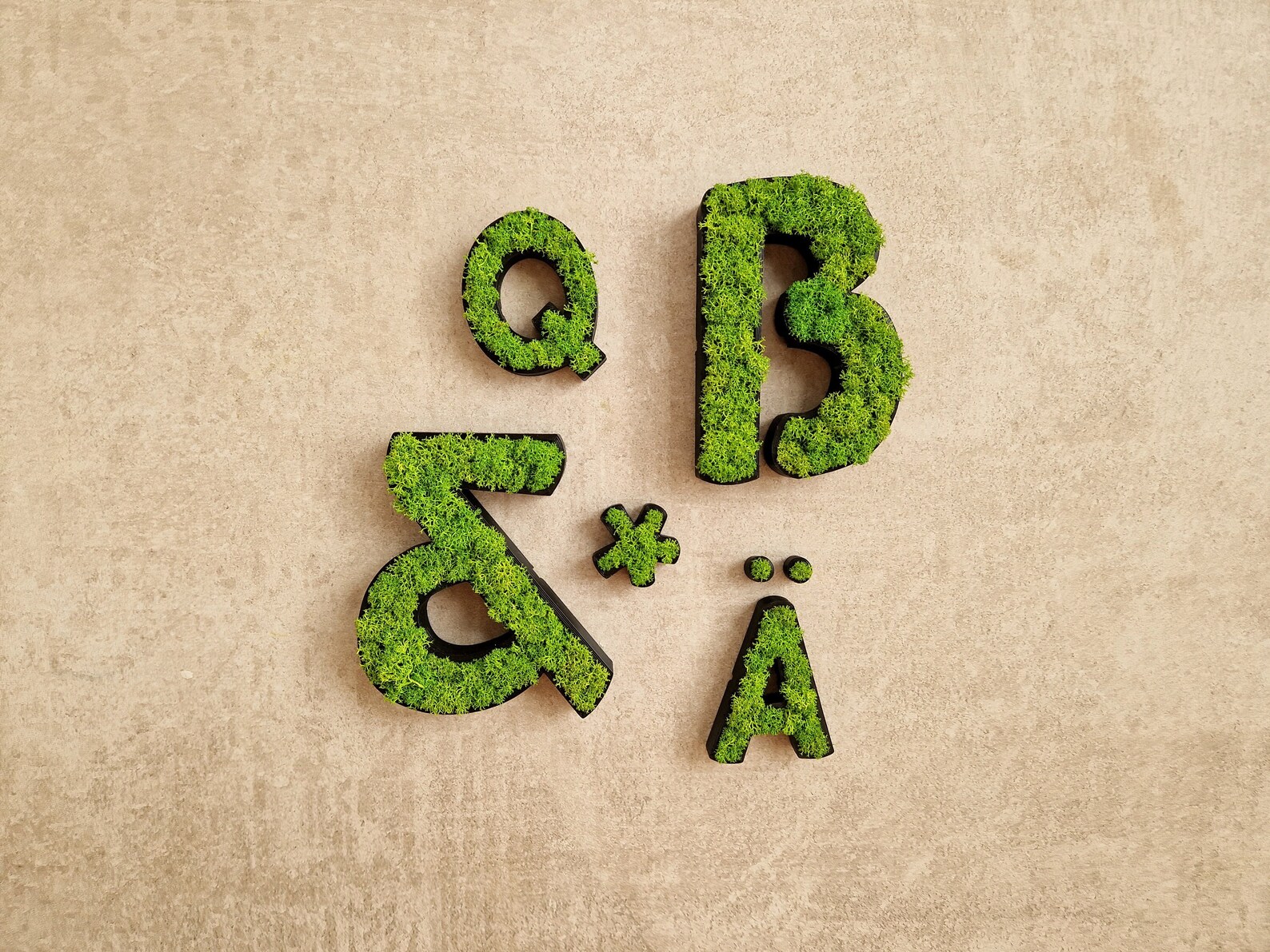 Custom 3D Printed Letters With Green Preserved Moss – Personalized ...