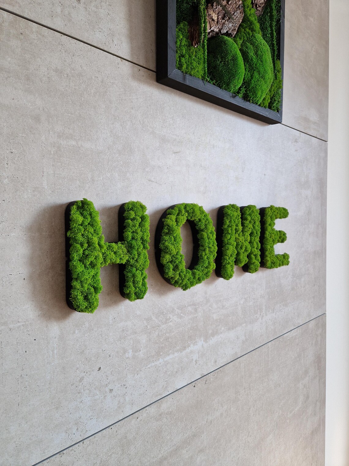 3D Preserved Moss Letters "home" Wall Art – Personalized Natural Decor ...