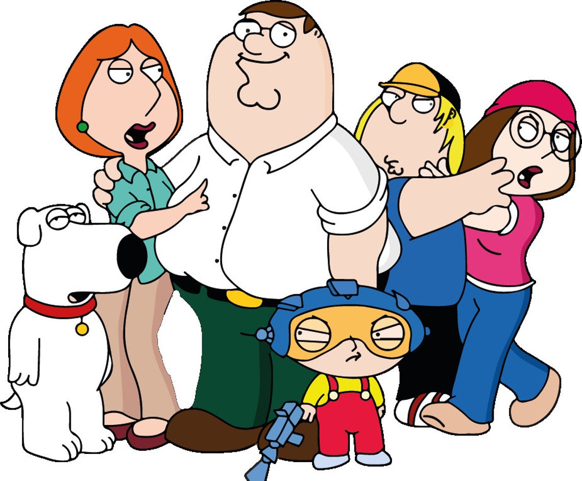 Family Guy Cartoon SVG-PNG-PDF Saved Files-layered Files for Cricut - Etsy