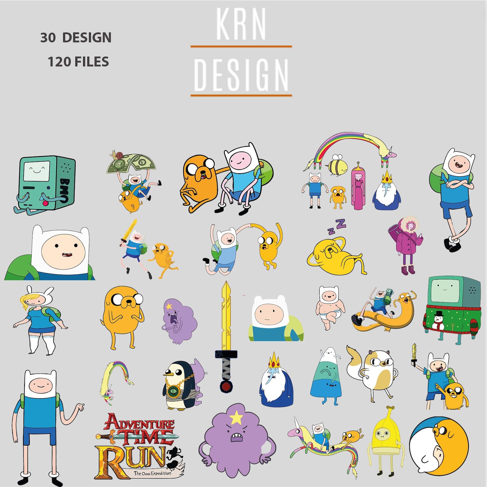 Adventure Time -SVG-PNG-PDF Layered Files for Cricut -adventure Package ...