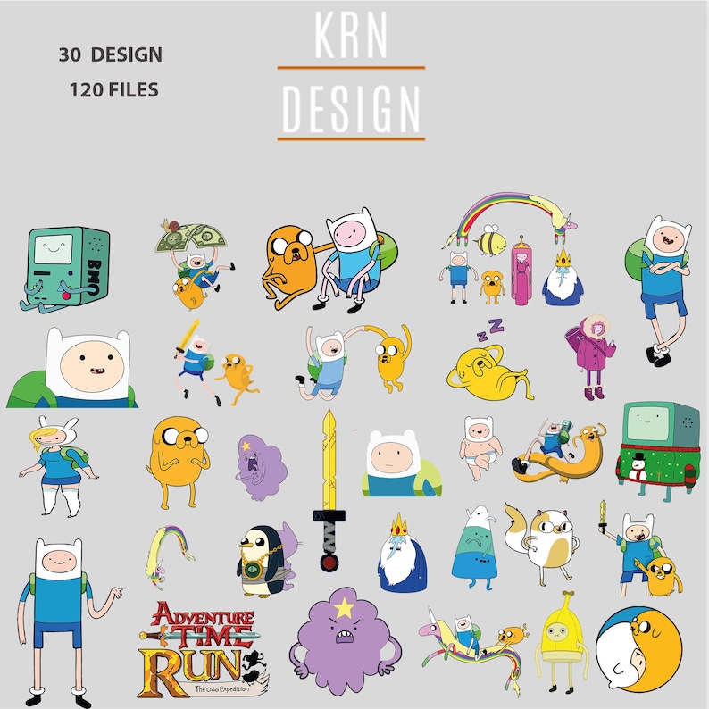 Adventure Time -SVG-PNG-PDF Layered Files for Cricut -adventure Package ...