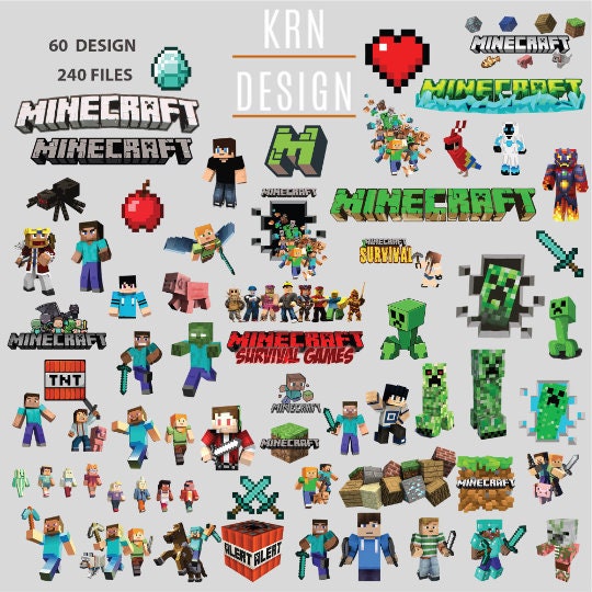 Mnecraft Gaming SVG-PNG-PDF Files for Cricut crafter Bundle - Etsy