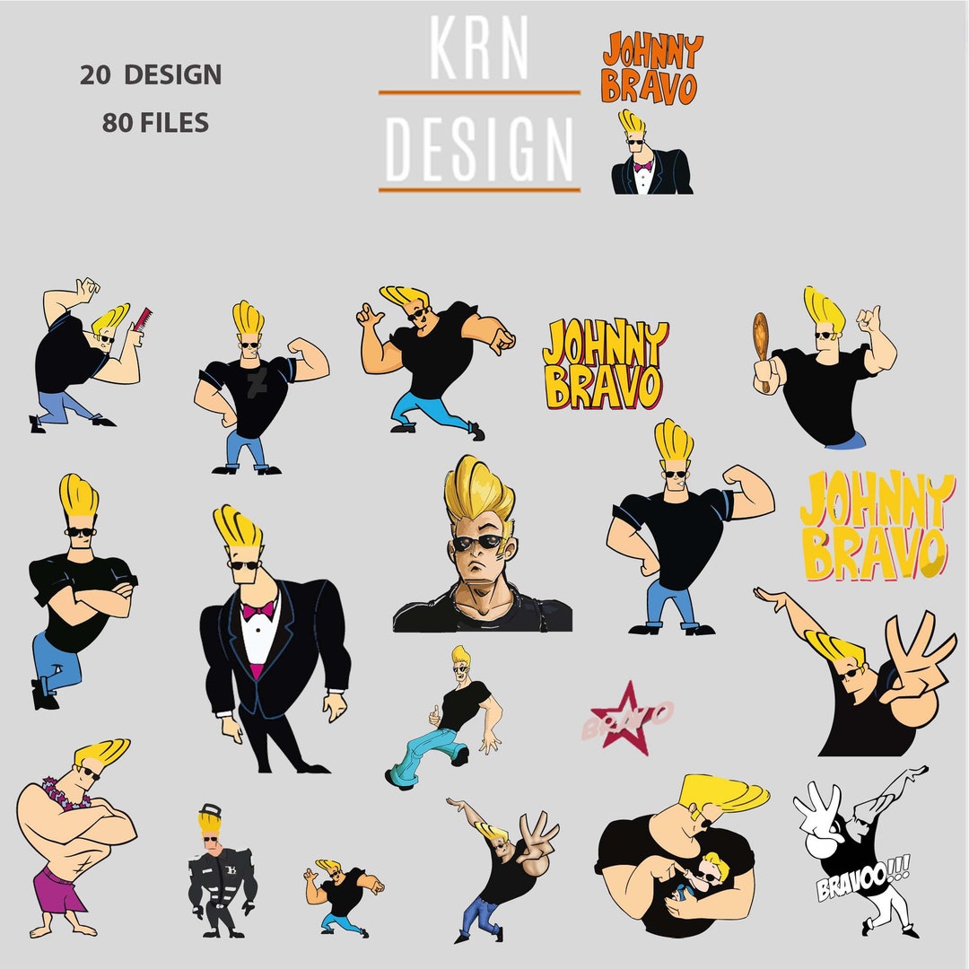 Johnny Bravo Super Hero SVG-PNG-PDF Layered Files for Cricut - Etsy