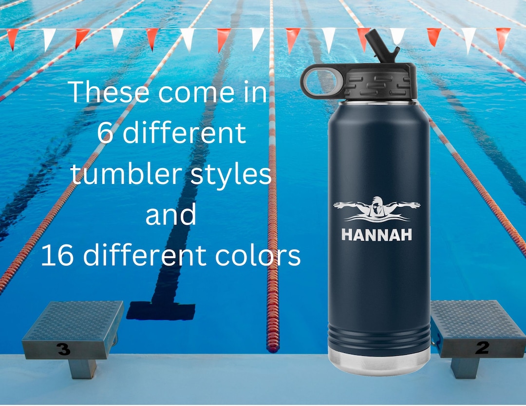 Personalized Swim Team Water Bottle, Swim Coach Water Bottle With Name ...