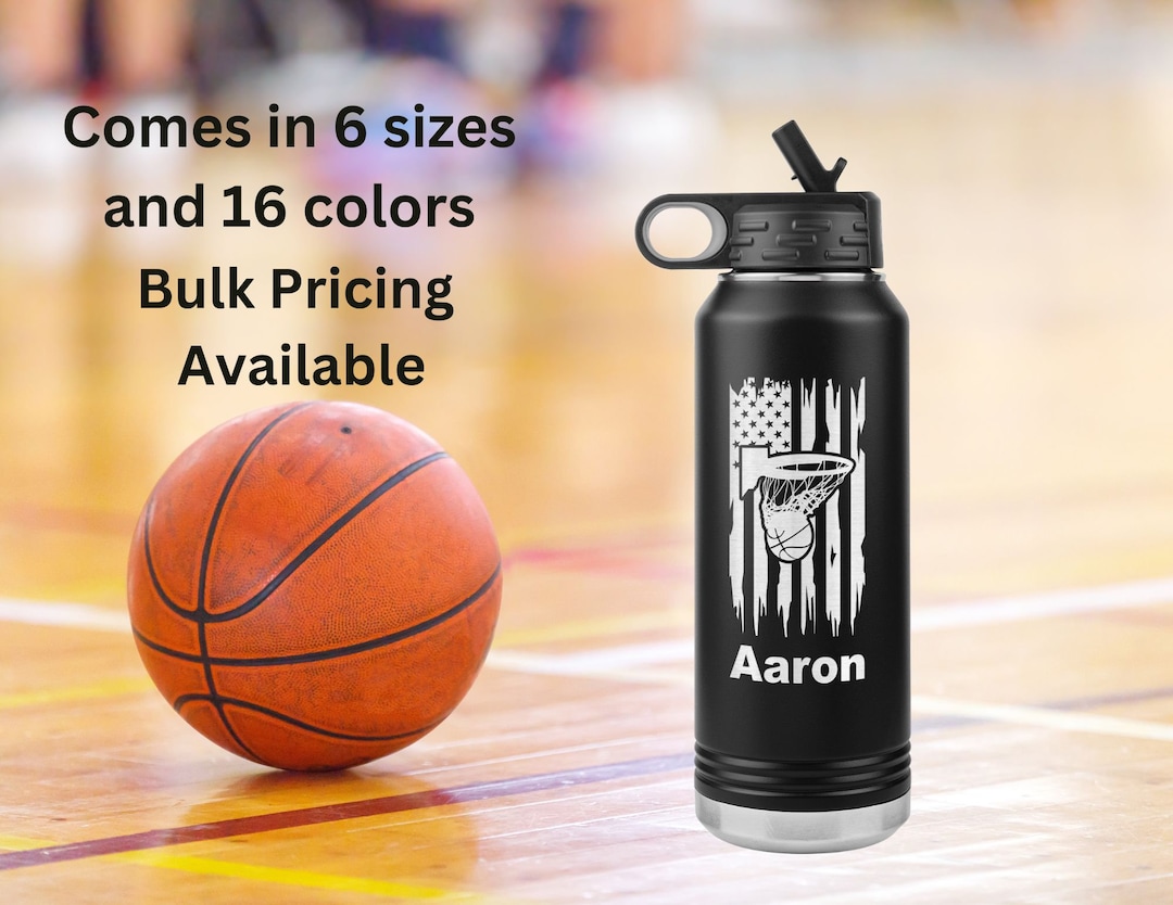 Basketball Water Bottle, Basketball Team Water Bottle, Personalized ...