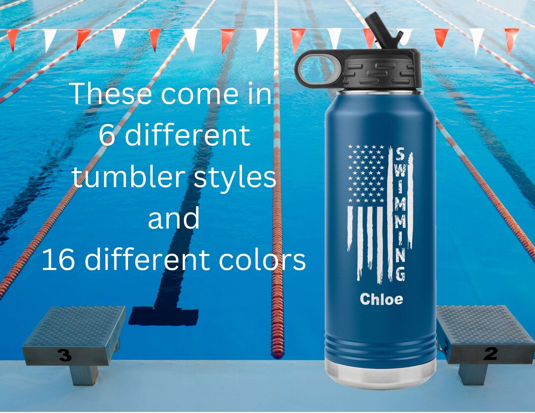 Personalized Swim Team Water Bottle, Swim Coach Water Bottle With Name ...