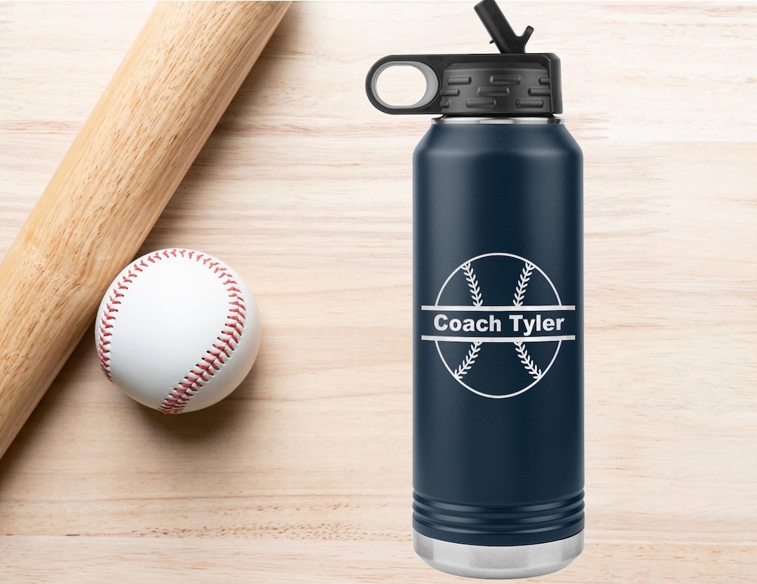 Personalized Baseball Water Bottle, Baseball Player Water Bottle ...