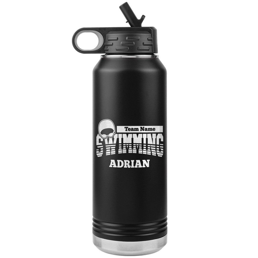 Personalized Swim Team Water Bottle, Swim Coach Water Bottle With Name ...