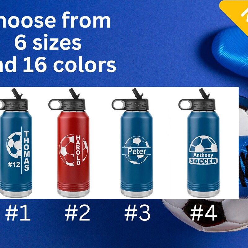 Soccer Water Bottle - Etsy