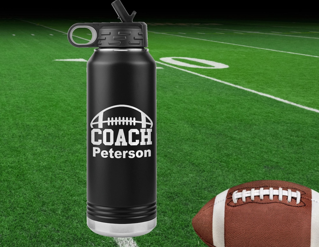 Personalized Football Water Bottle / Tumbler Gift for Football / Custom ...