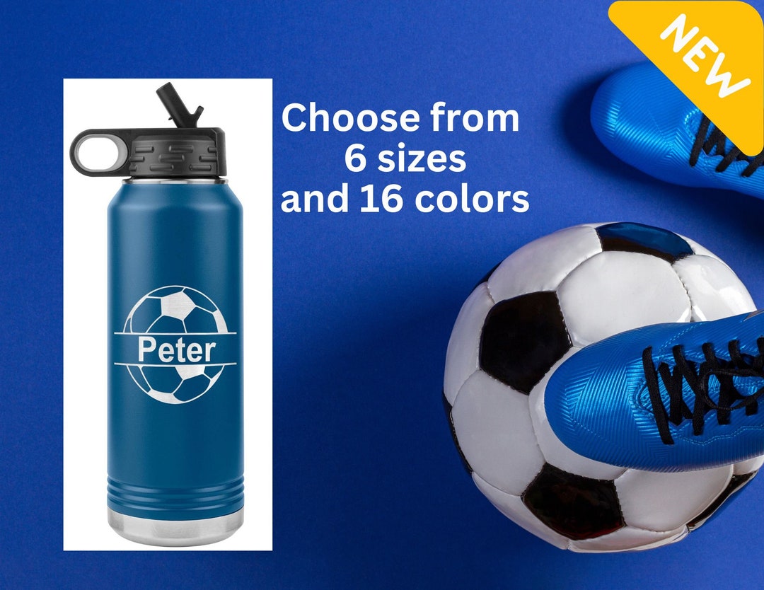 Soccer Water Bottle Personalized, Soccer Team Water Bottle Gift, Soccer ...